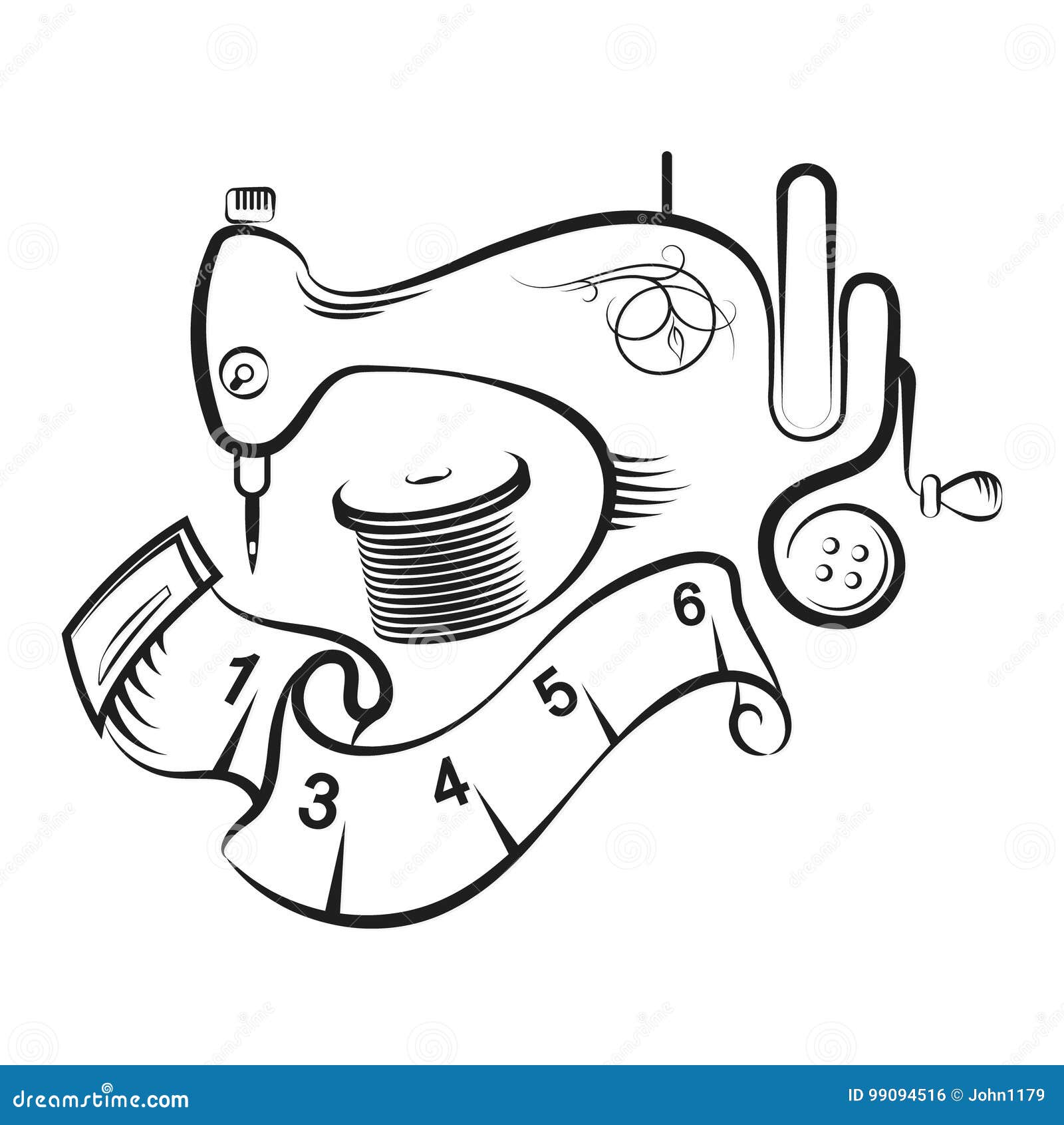 Sewing symbol design stock vector. Illustration of sale - 99094516