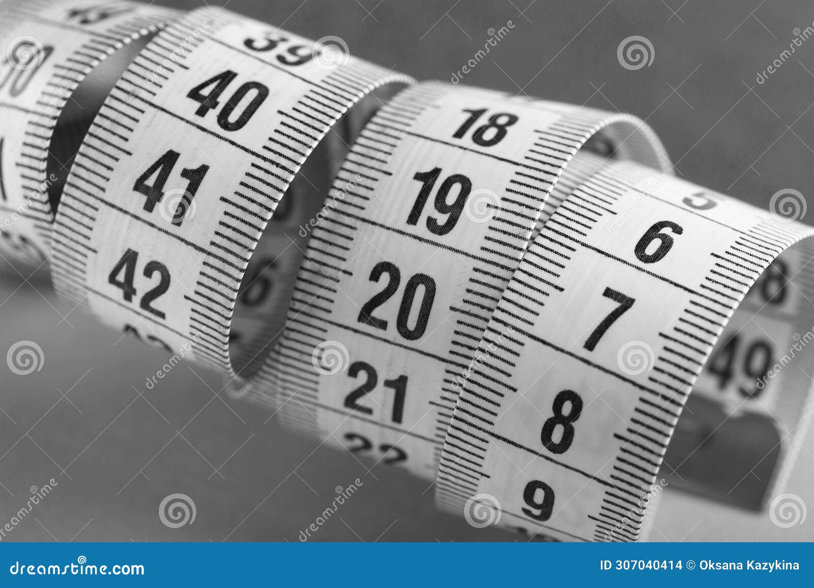 Sewing Tape Measure for Taking Measurements on a Black and White ...