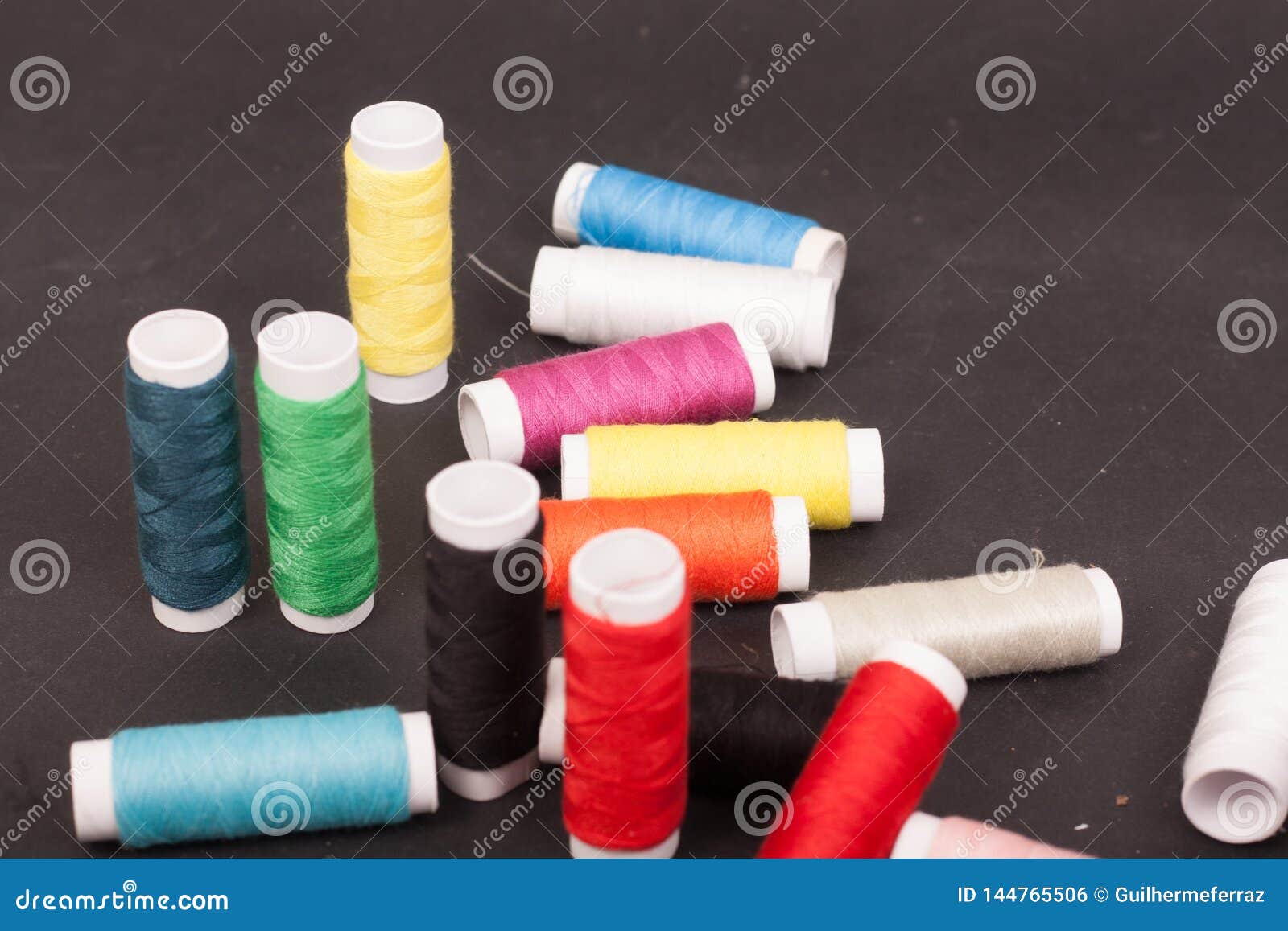 Sewing textile string stock photo. Image of cotton, yellow - 144765506