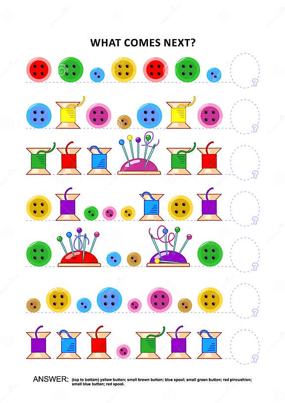 Sewing Themed Educational Logic Game - Sequential Pattern Recognition ...