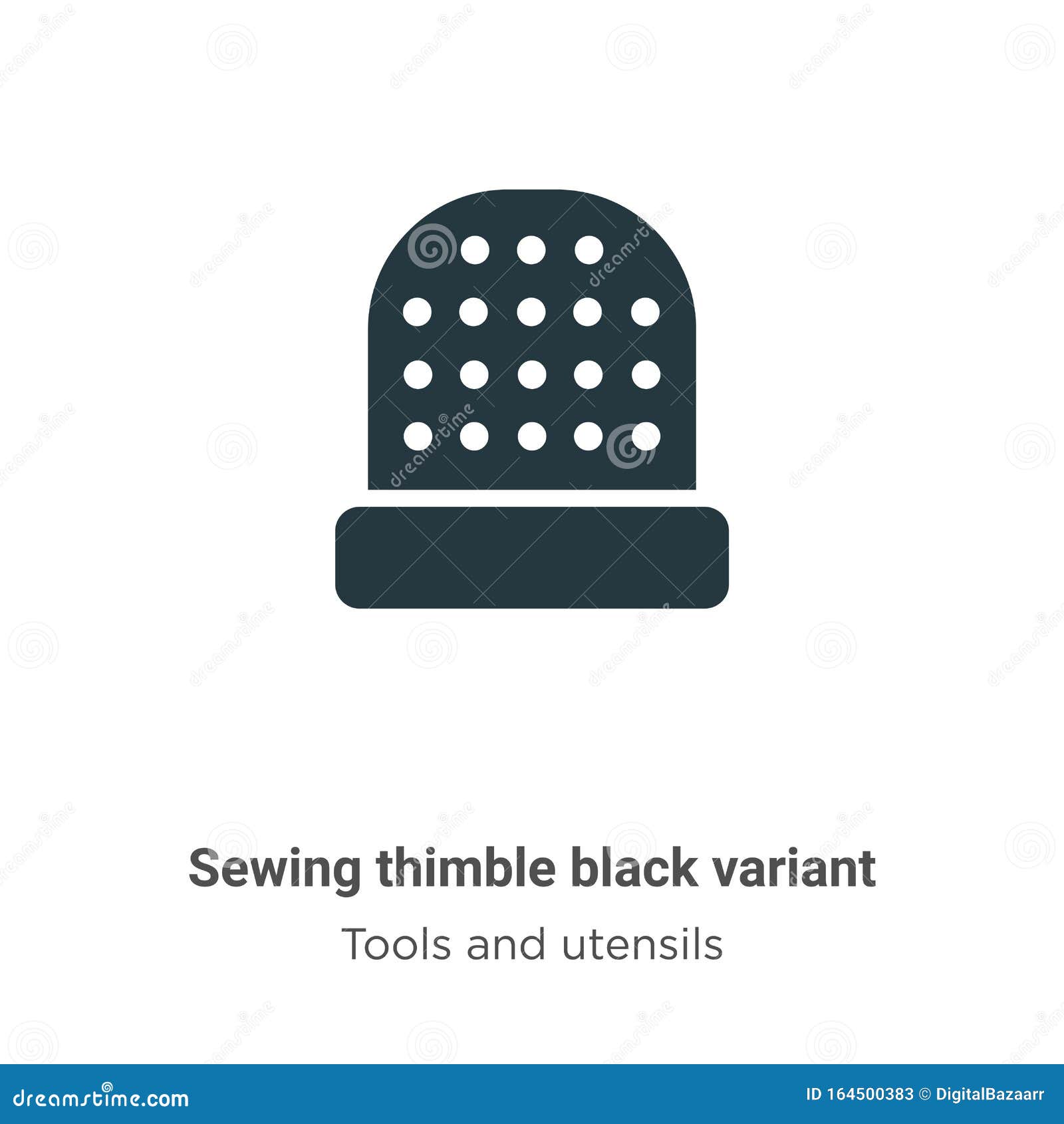Thimble Flat Icon Cartoon Vector | CartoonDealer.com #79758635