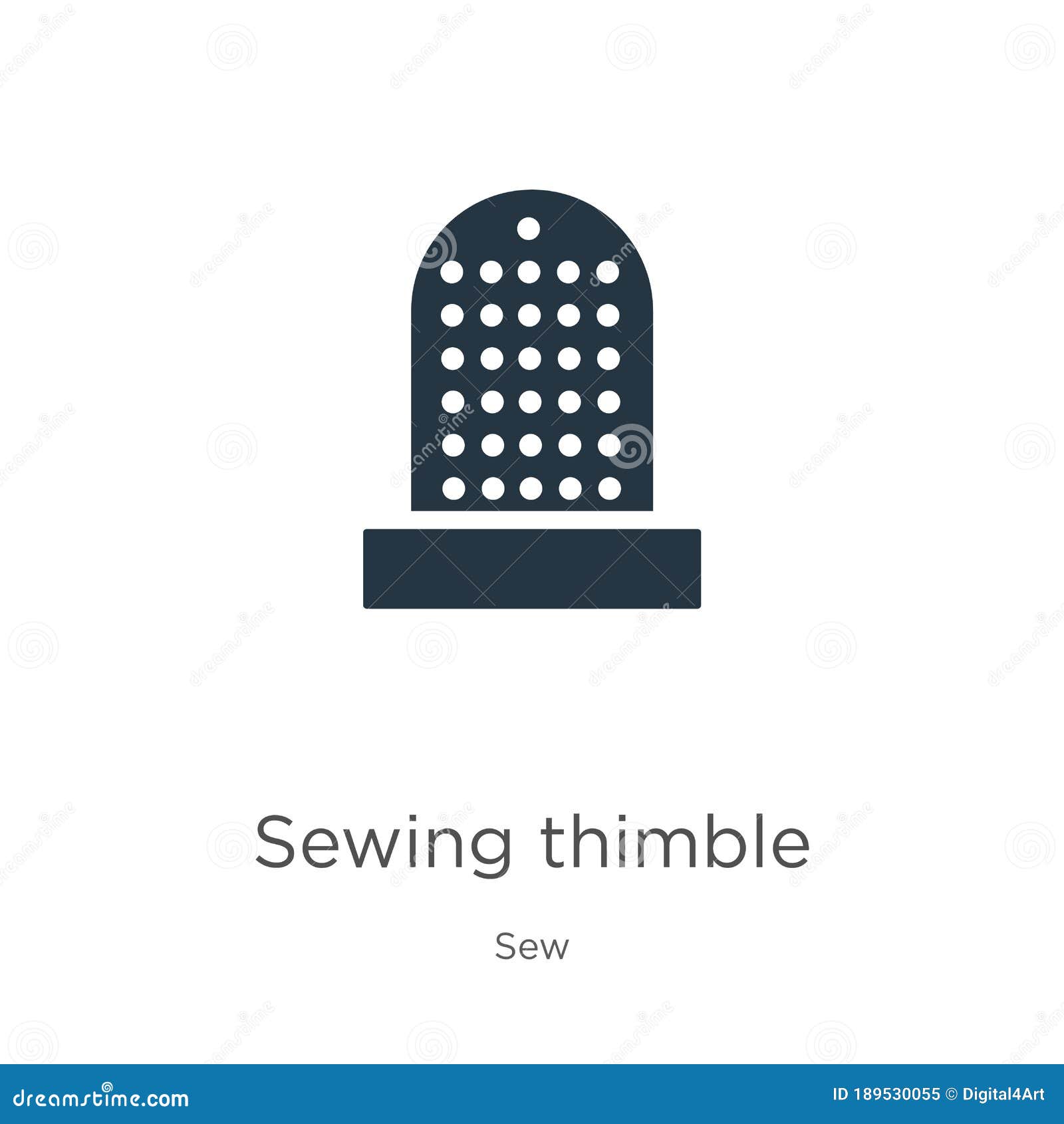 Sewing Thimble Icon Vector Trendy Flat Sewing Thimble Icon From Sew