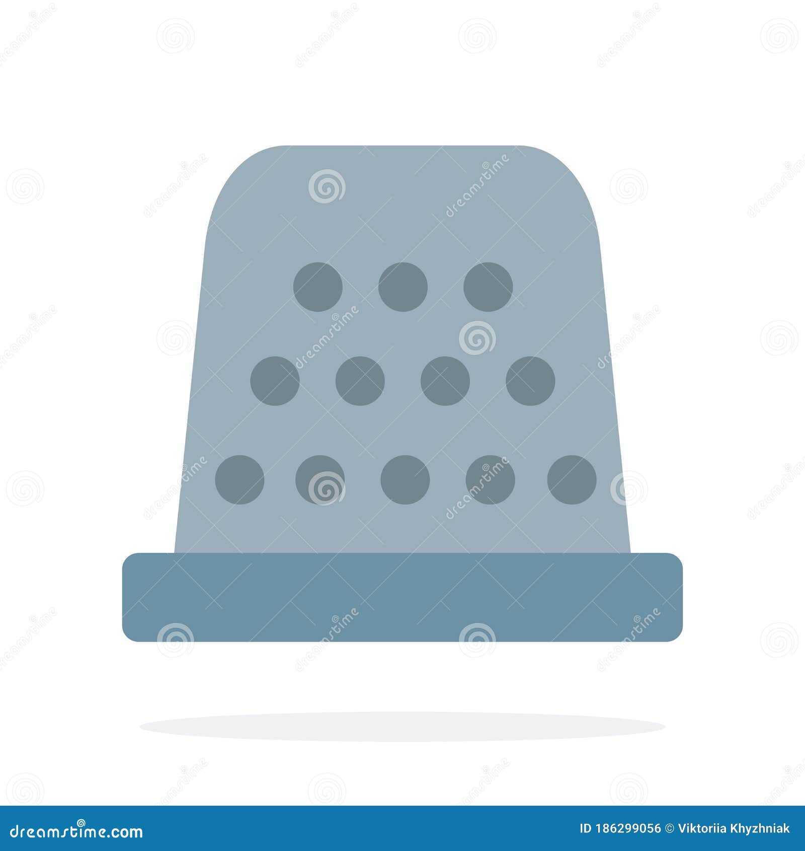 Thimble Flat Icon Cartoon Vector | CartoonDealer.com #79758635