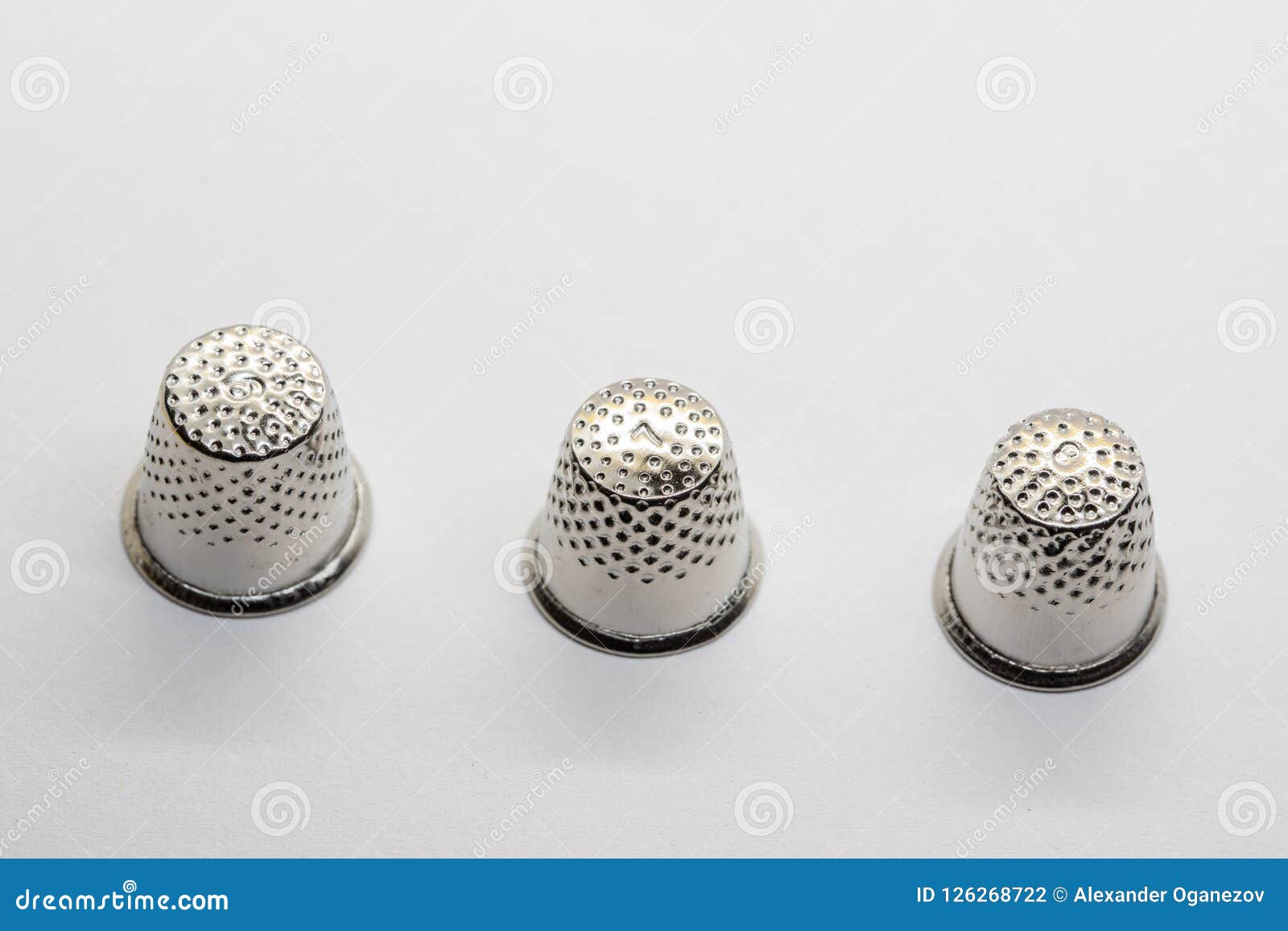 Sewing Thimbles on the White Background Stock Photo - Image of crafting ...