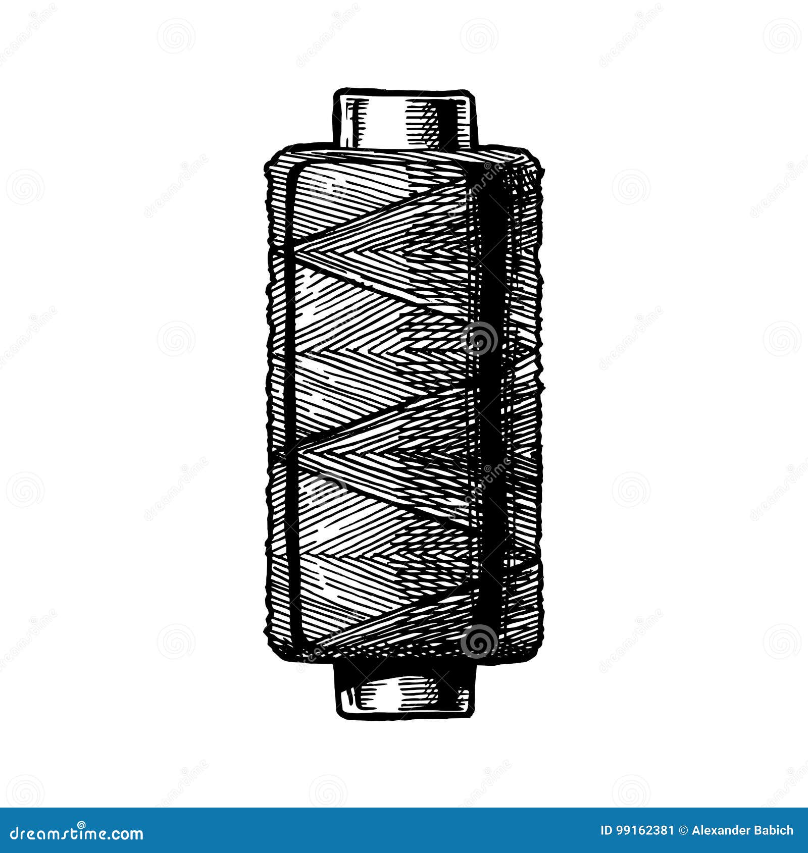 Thread Bobbin Logo Cartoon Vector | CartoonDealer.com #347873049