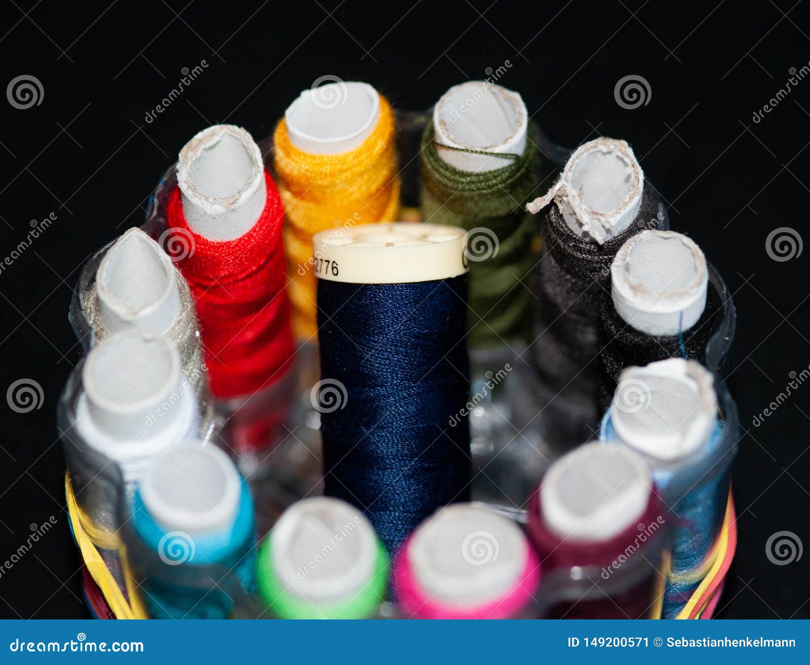 Sewing thread kit stock image. Image of colored, natural - 149200571