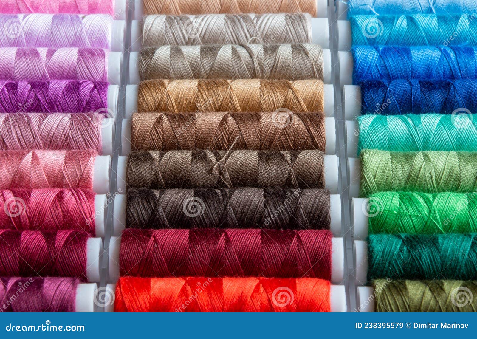 Sewing thread rolls stock image. Image of sewing, column - 238395579
