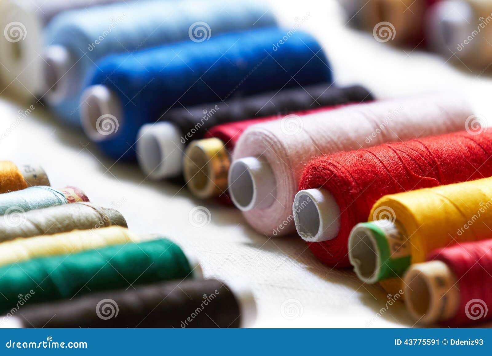 Sewing thread stock image. Image of hank, roll, green - 43775591