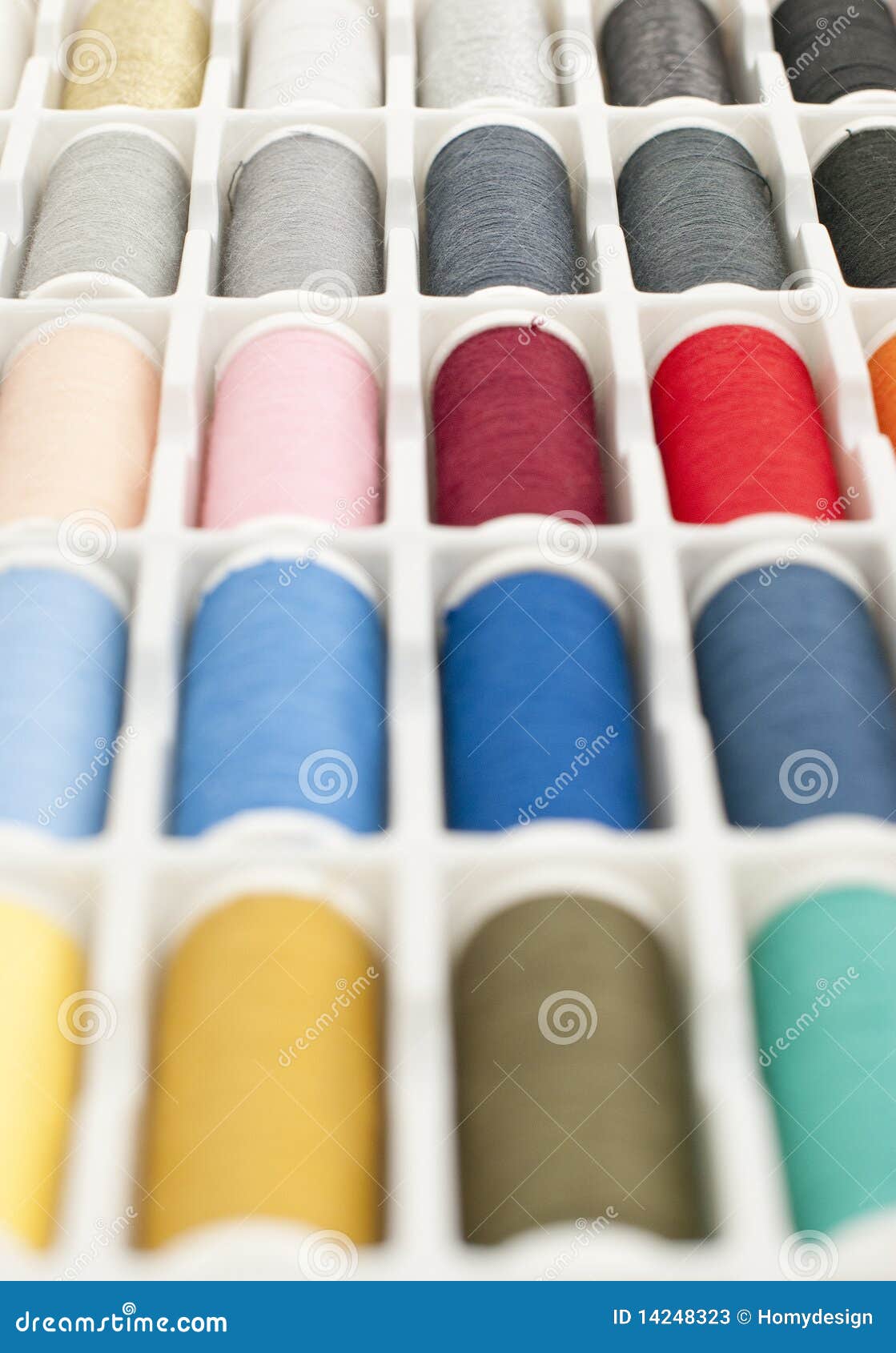 Sewing thread spools stock image. Image of leisure, assortment - 14248323