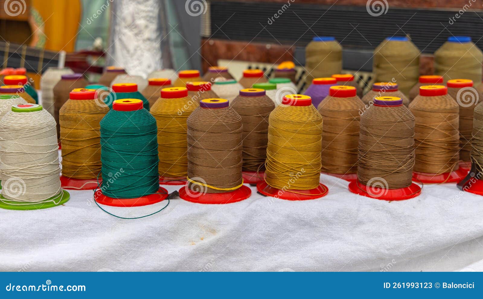 Sewing Thread Spools stock image. Image of fashion, equipment - 261993123