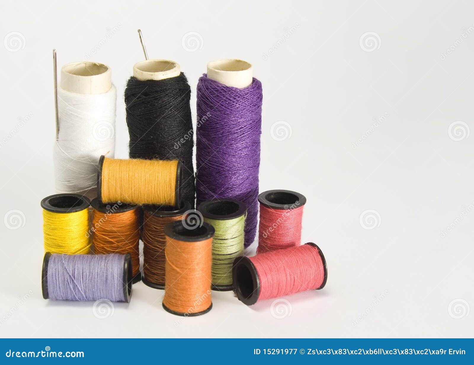 Sewing threads stock image. Image of plastic, fibre, hobbies - 15291977
