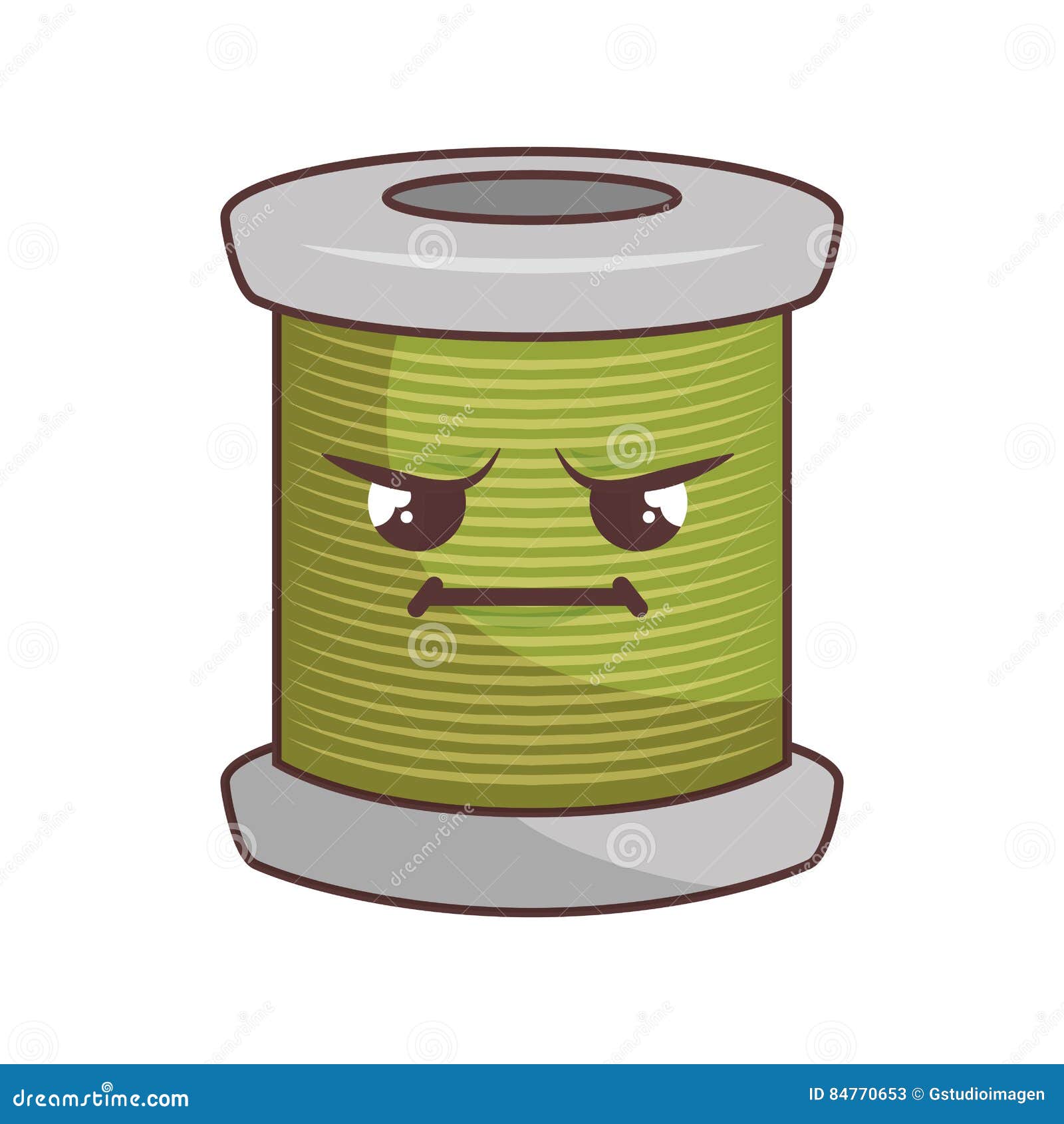 Sewing Threads Comic Character Isolated Icon Stock Illustration ...