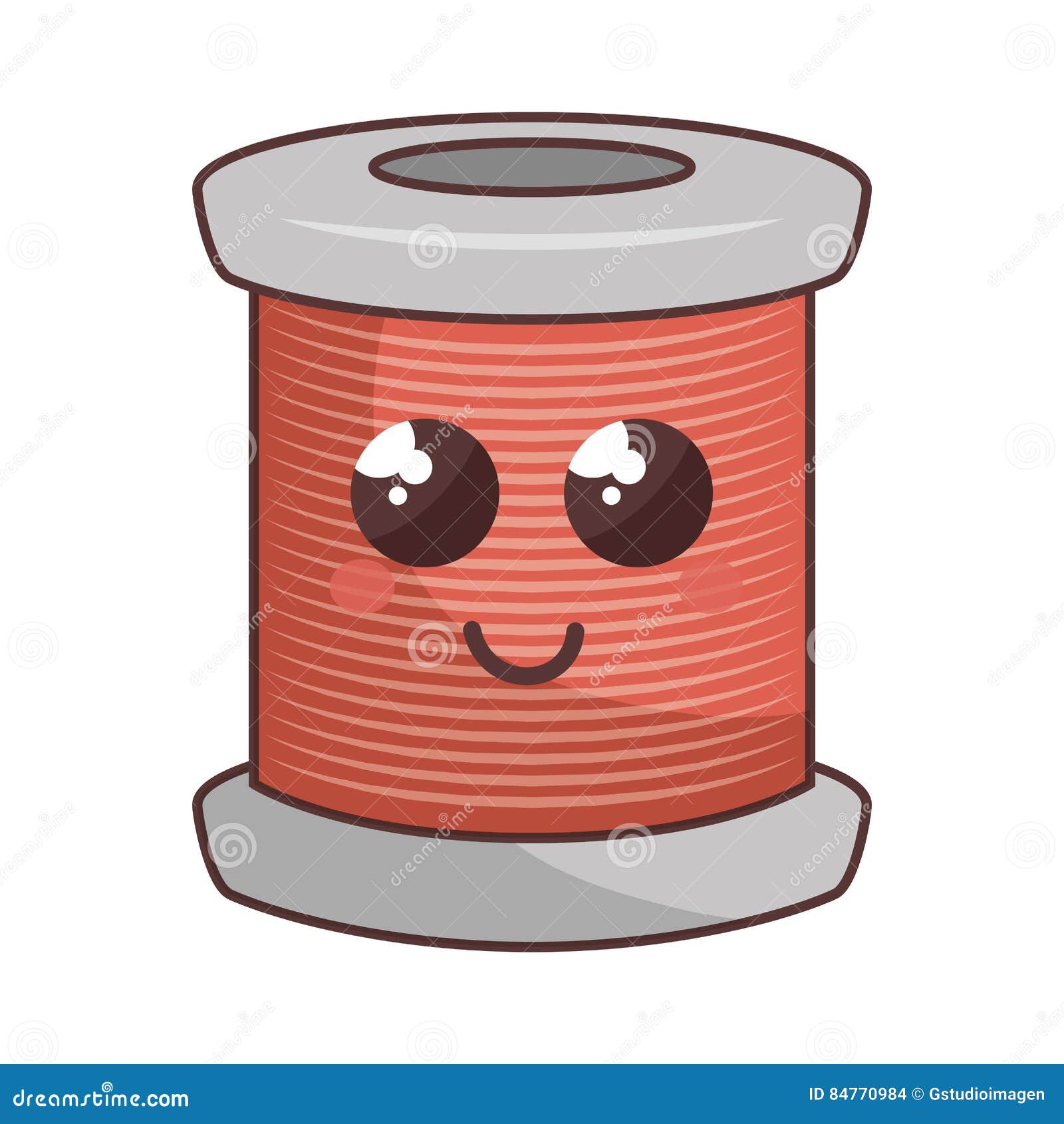 Sewing Threads Comic Character Isolated Icon Stock Illustration ...