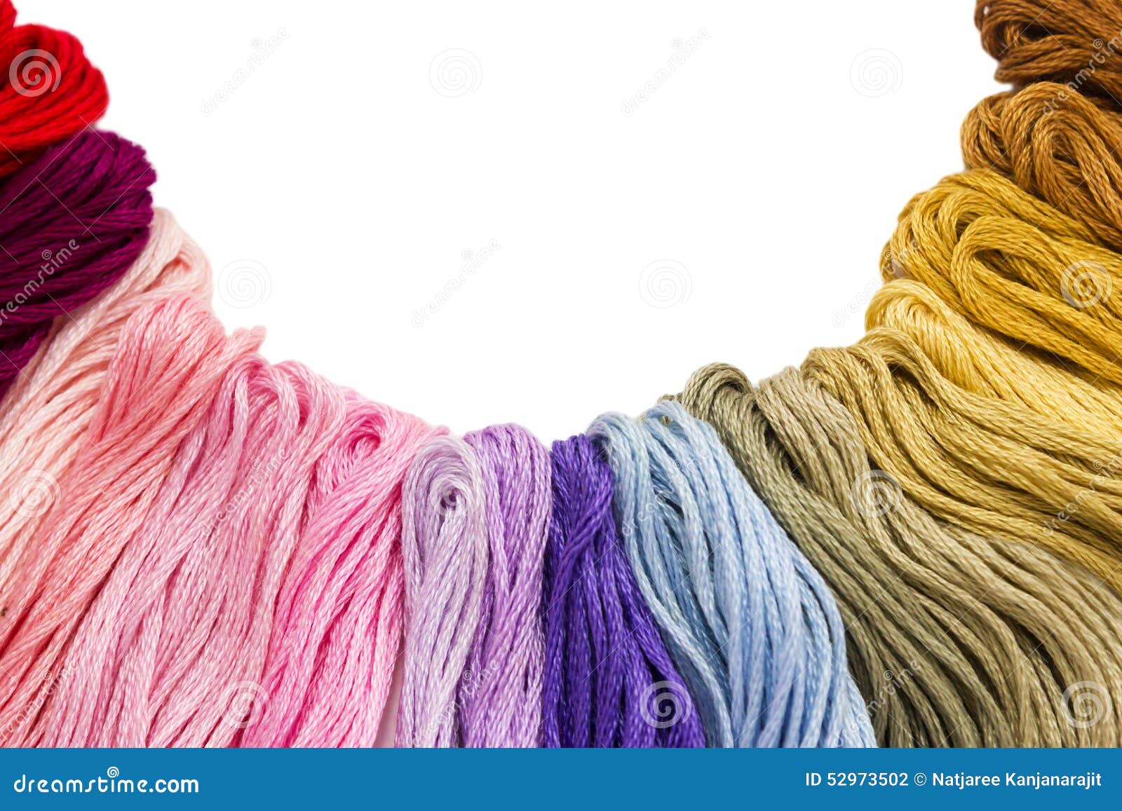 Sewing Threads for Embroidery on White Background Stock Photo - Image ...