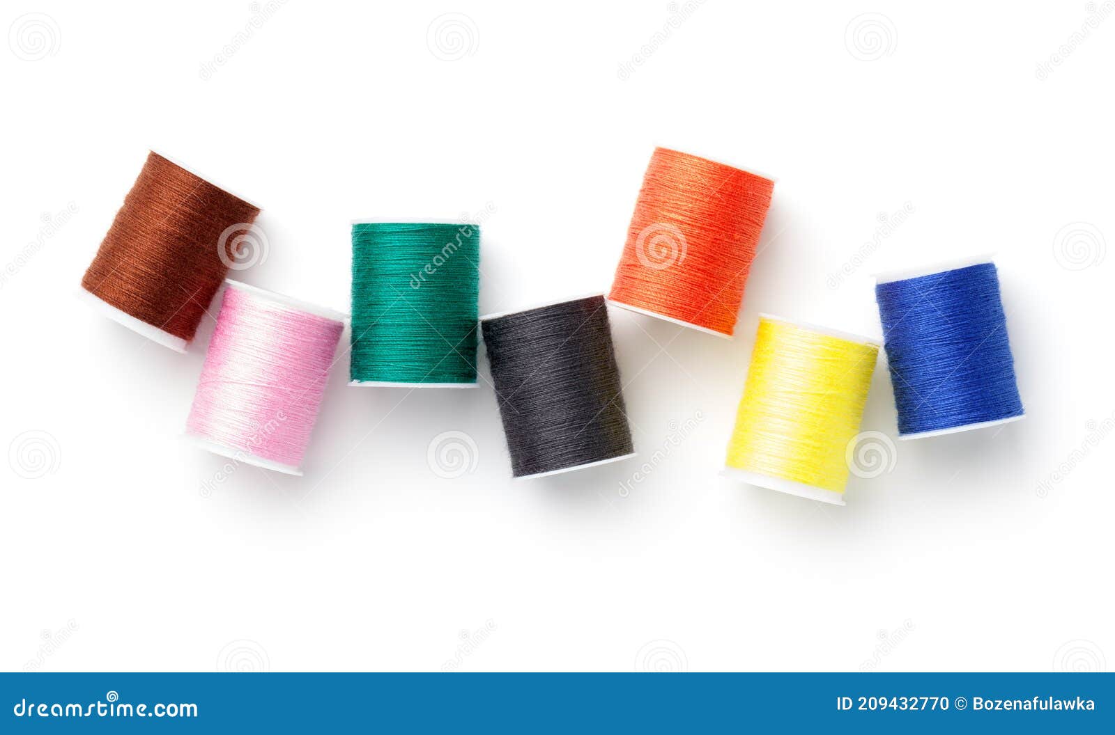 Sewing Threads Isolated on White Background Stock Photo - Image of ...
