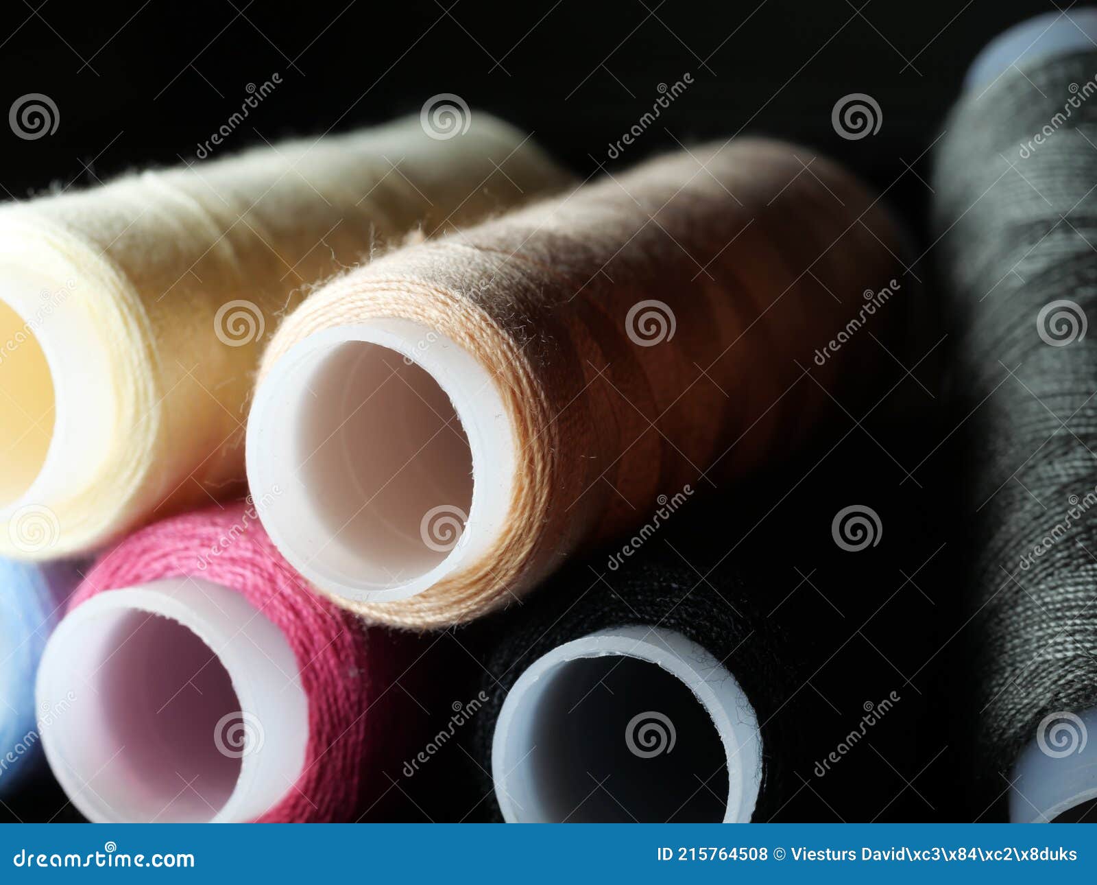 Sewing Threads Multicolored Background Closeup Stock Photo - Image of ...
