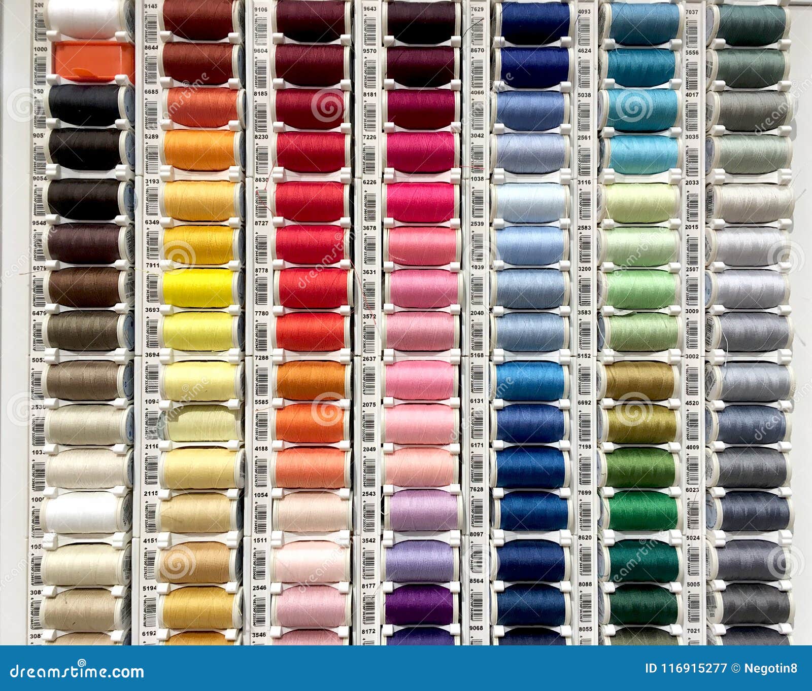 Sewing threads palette stock image. Image of fiber, manufacturing ...