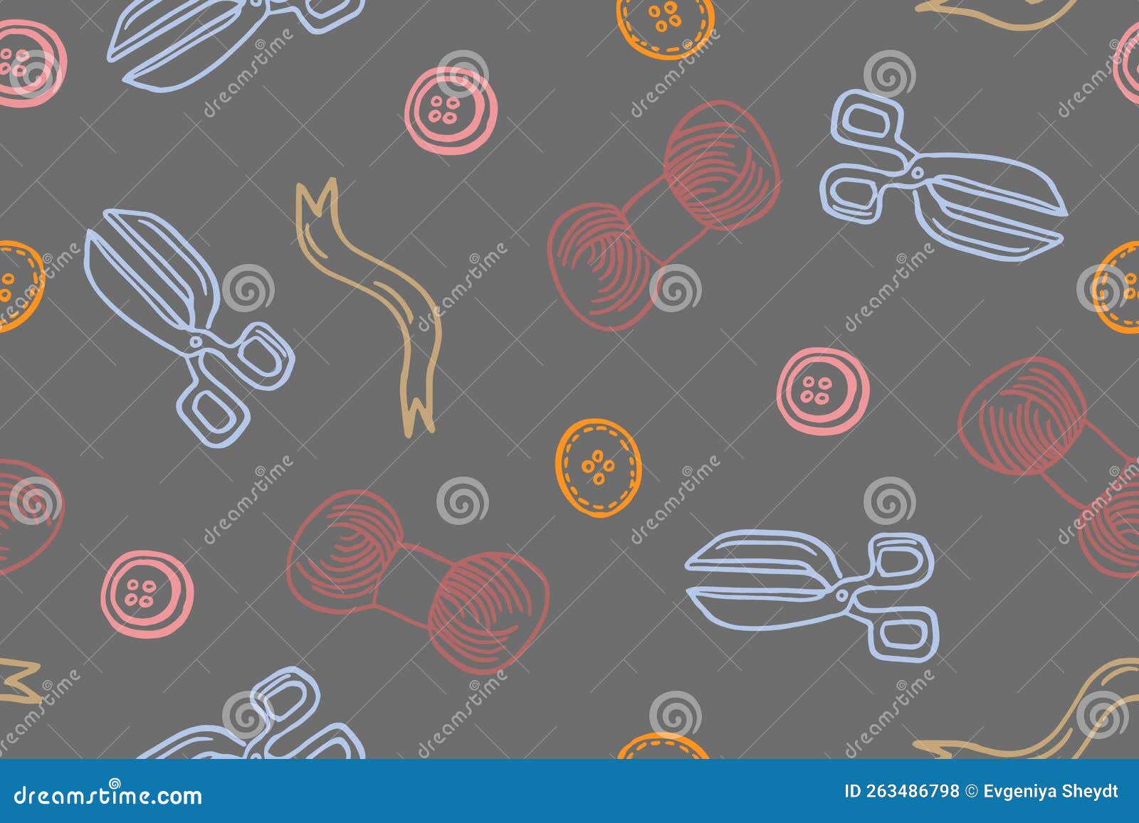 Sewing Threads Set Seamless Pattern Template Sewing Threads. Silhouette ...