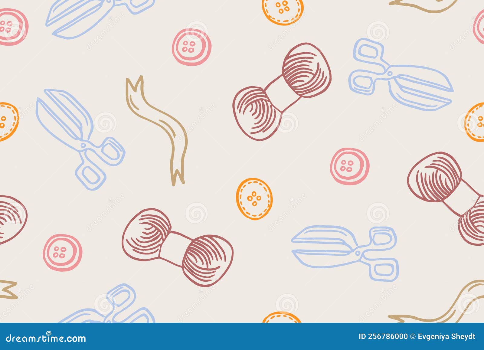 Sewing Threads Set Seamless Pattern Template Sewing Threads. Silhouette ...