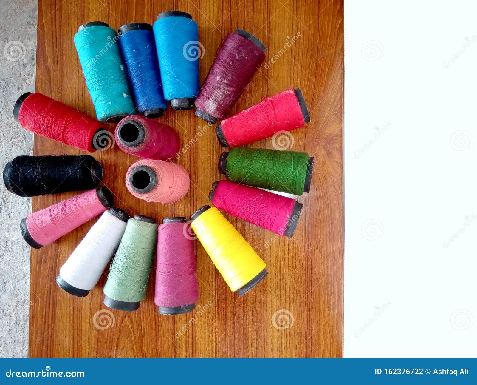 Sewing Threads, Stitching Threads, Tailoring Threads on Table Stock ...