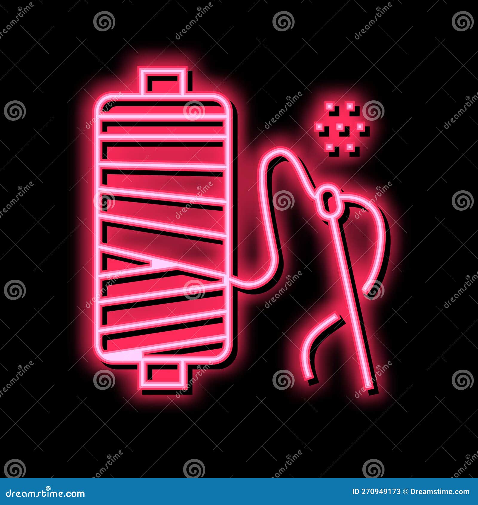 Sewing Tool Neon Glow Icon Illustration Stock Vector - Illustration of ...