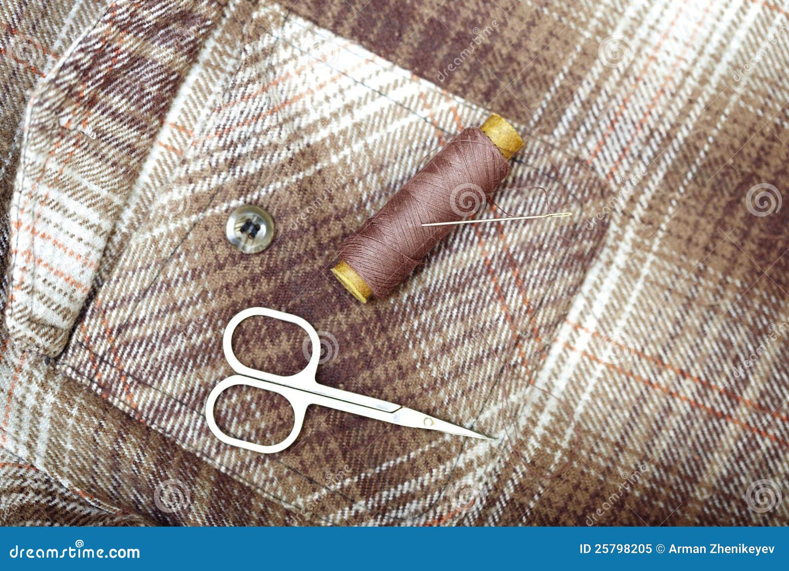 Sewing tools stock image. Image of flannel, craft, color - 25798205