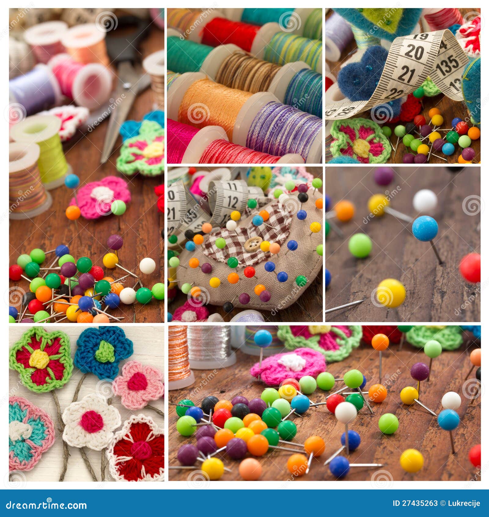 Sewing tools collage stock image. Image of handmade, beauty - 27435263
