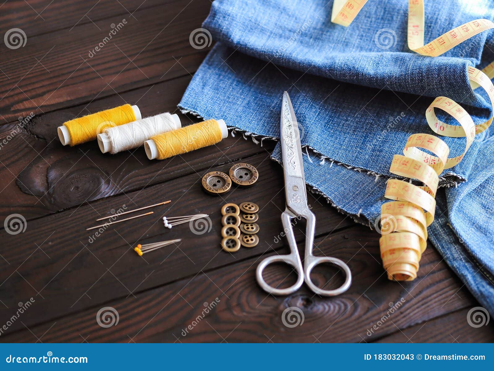 Tools and Materials for Sewing Stock Image - Image of tailor, tool ...
