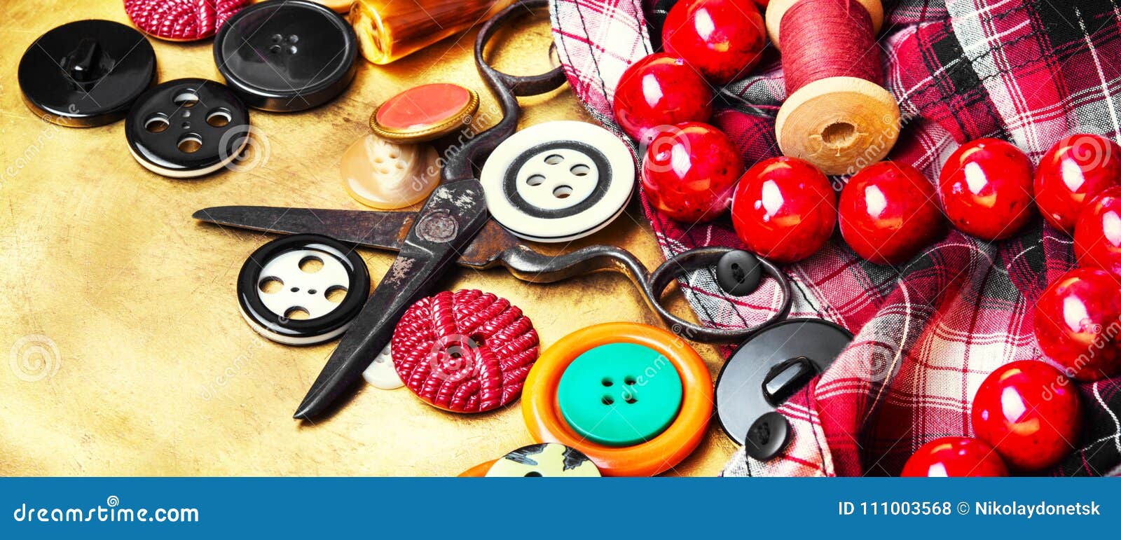 Sewing Tools for Needlework Stock Photo - Image of handicraft, domestic ...