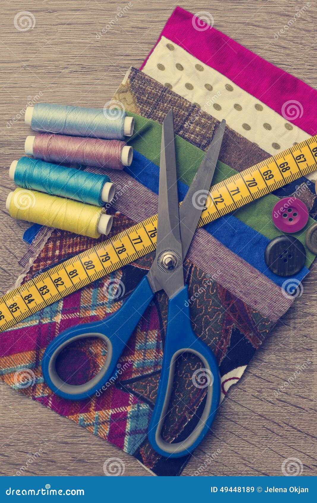 Sewing tools stock image. Image of pattern, handmade - 49448189