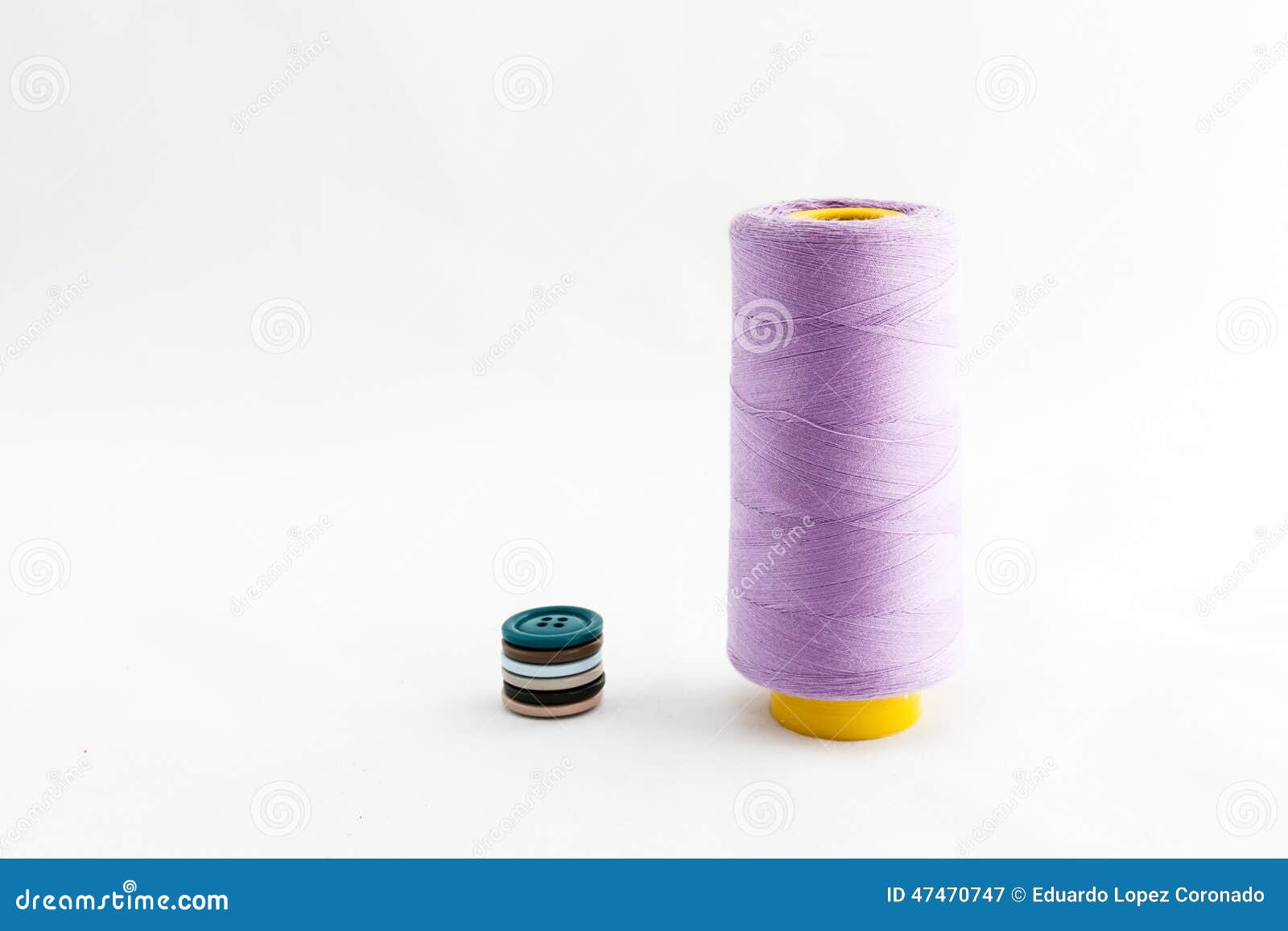 Sewing Utensils, Scissors, Thread, Buttons Isolated on White Background ...