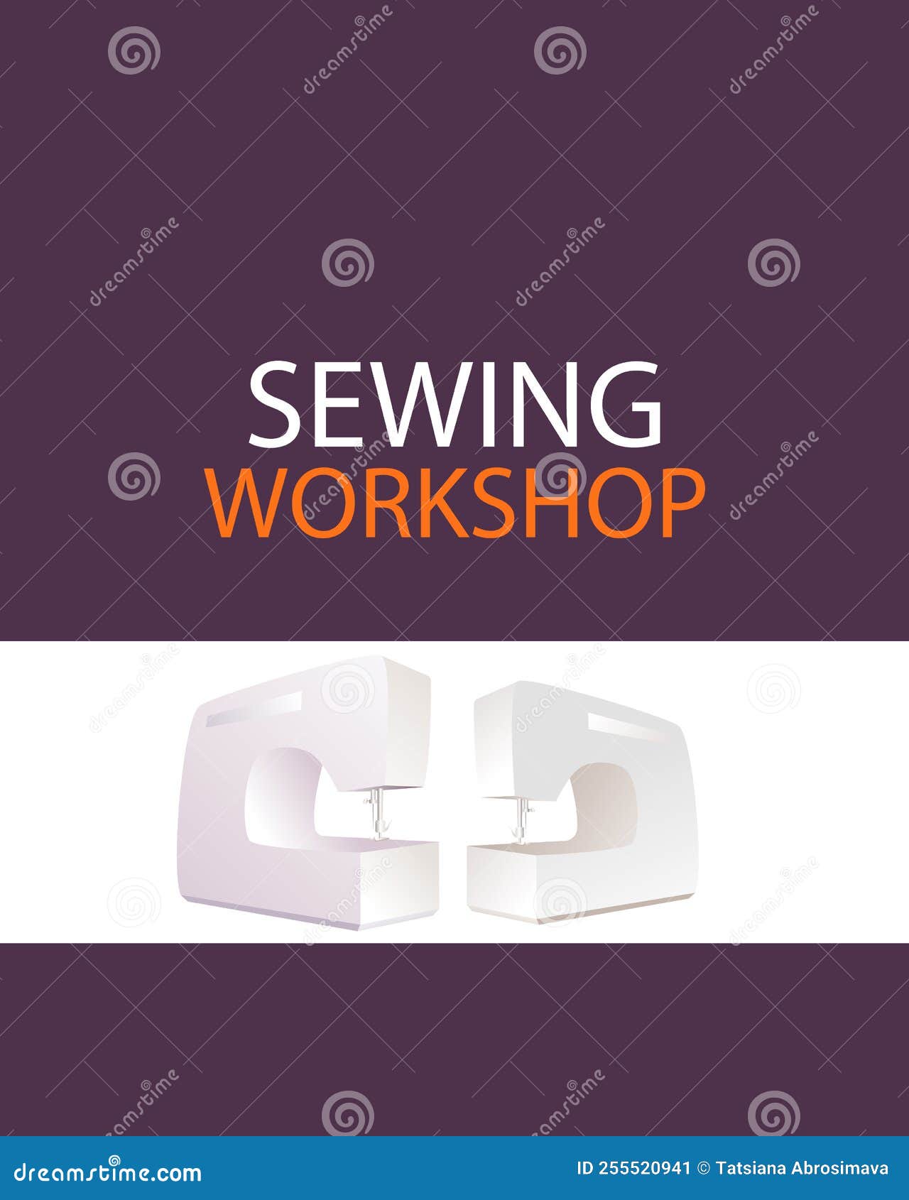 Sewing Workshop.Banner Design for a Sewing Studio, Tailor Studio. Stock ...