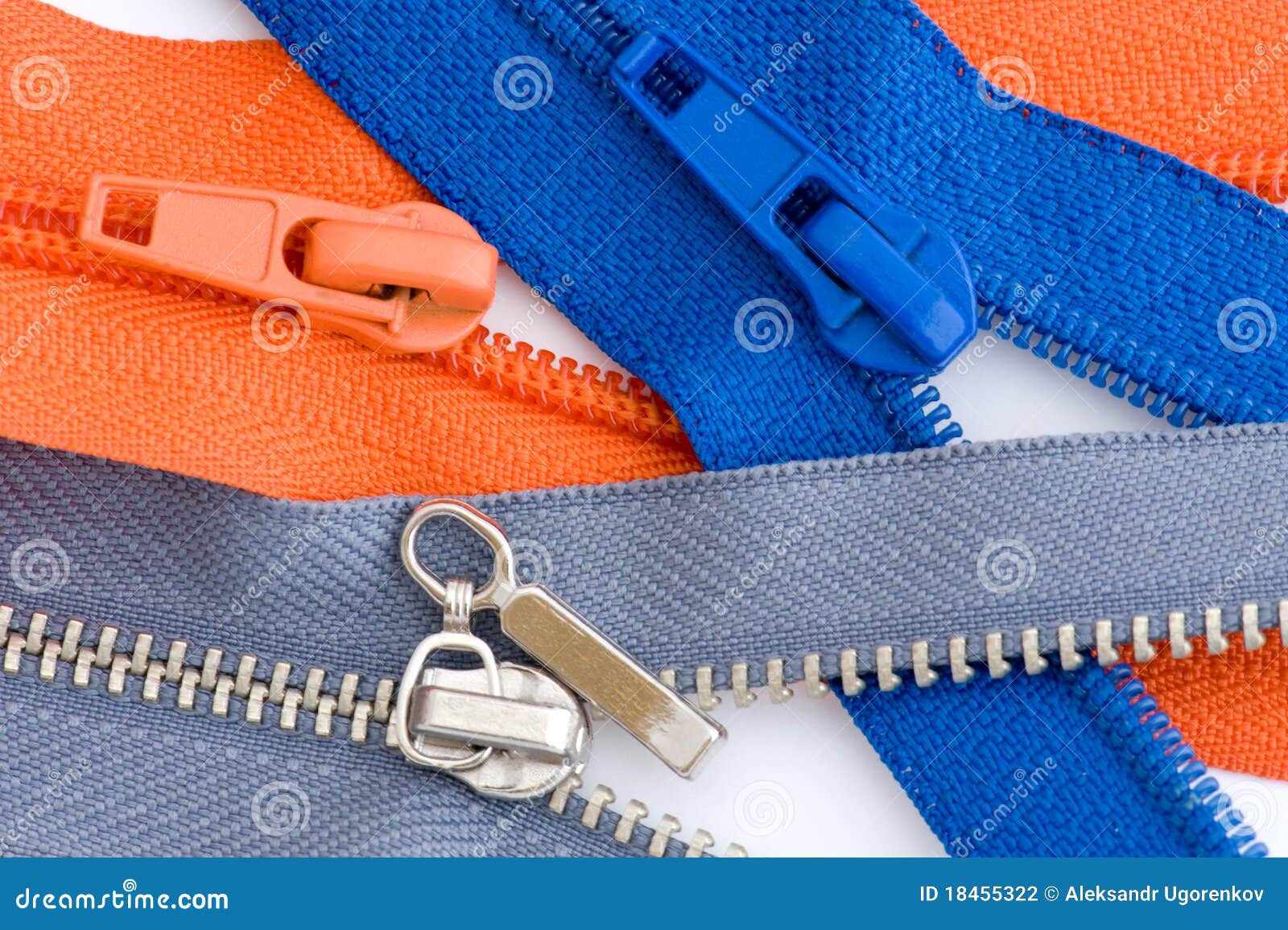 Sewing Zipper Close Up on White Stock Photo - Image of metal, zipper ...