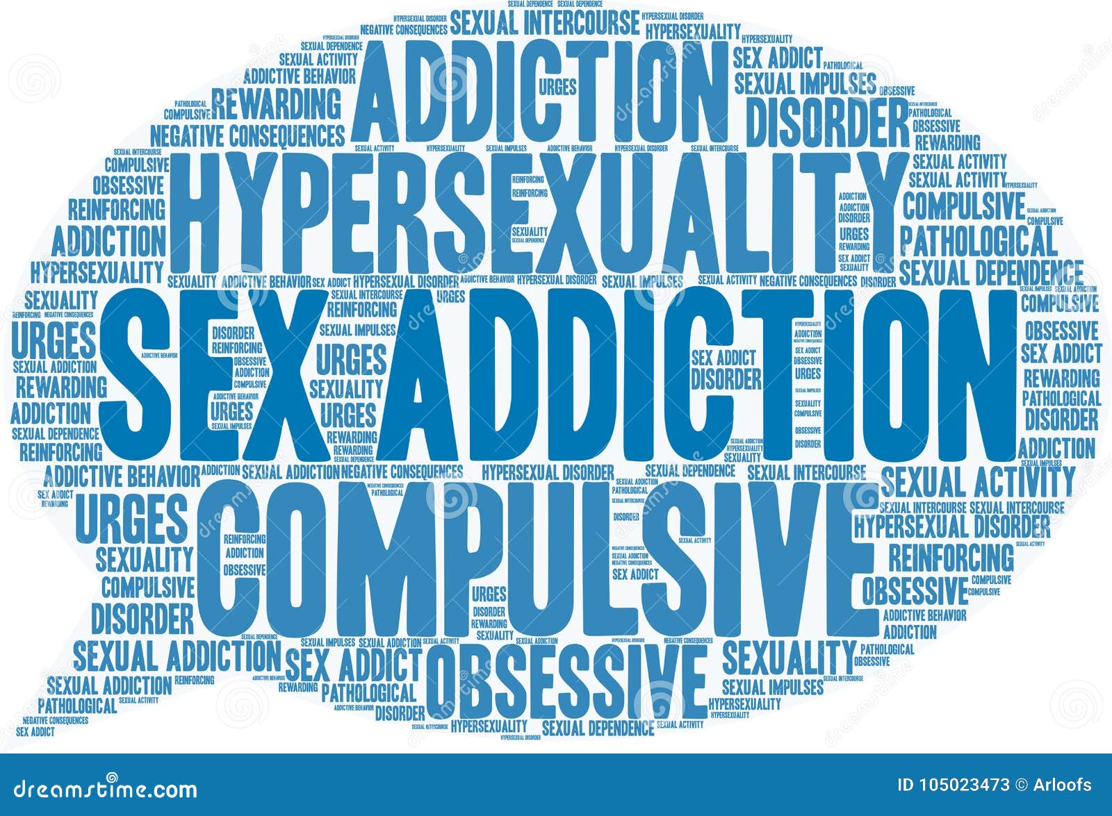 Sex Addiction Word Cloud Stock Illustration Illustration Of