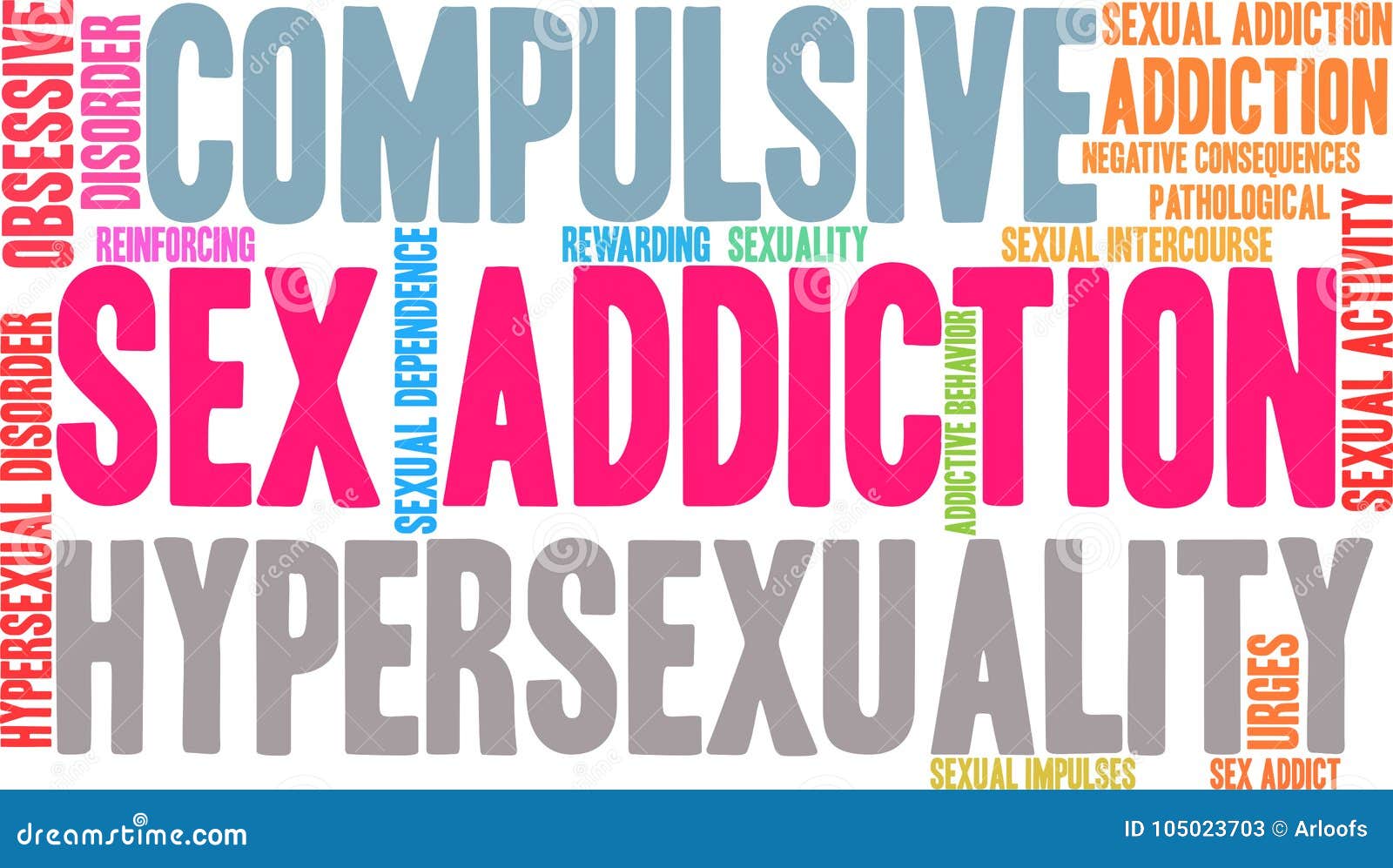 Sex Addiction Word Cloud Stock Vector Illustration Of Addiction
