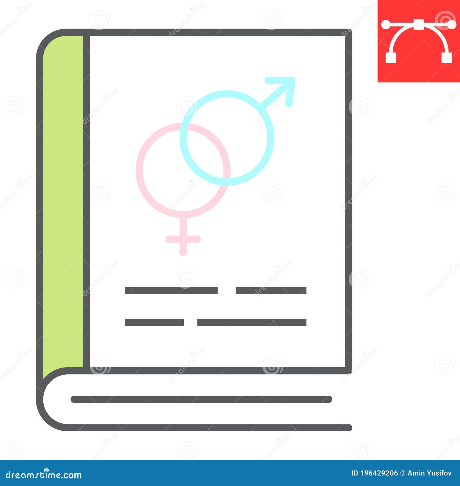 Sex Education Color Line Icon Hiv And Aids Gender Sign Vector