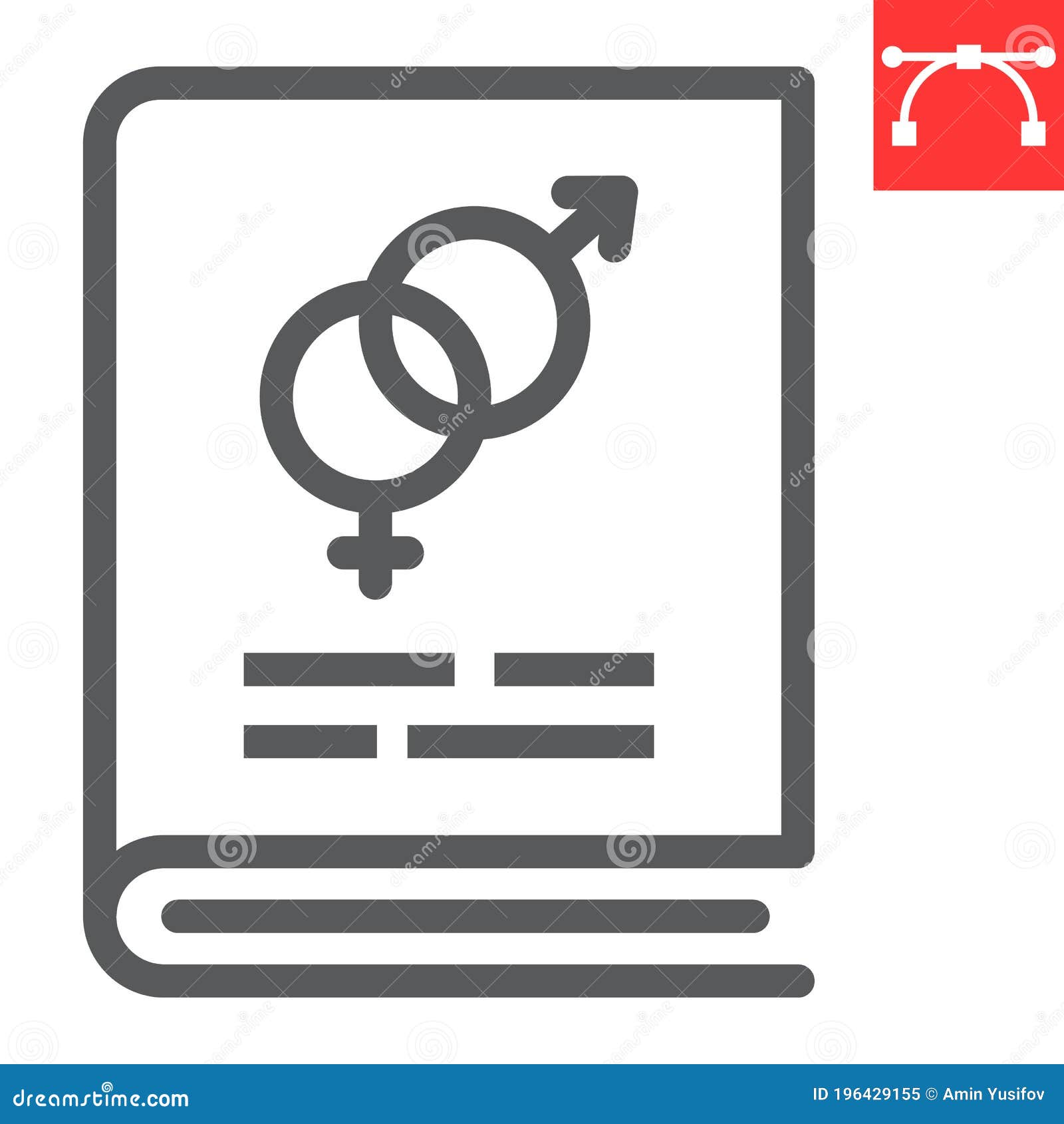 Sex Education Line Icon Hiv And Aids Gender Sign Vector Graphics