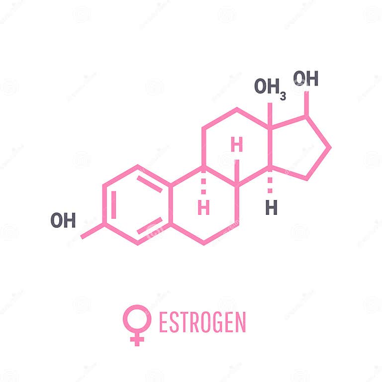 Sex Hormones Molecular Formula Stock Illustration Illustration Of