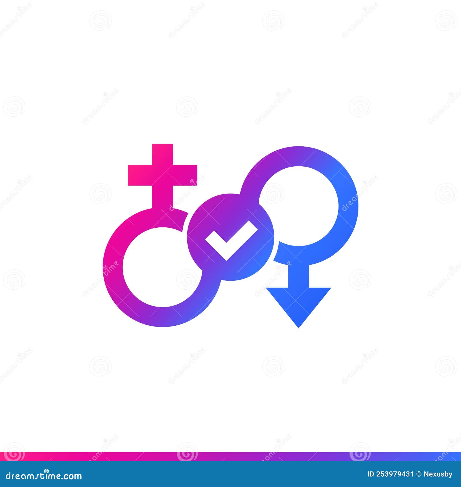 Sex Icon With Gender Symbols Stock Vector Illustration Of Consensual