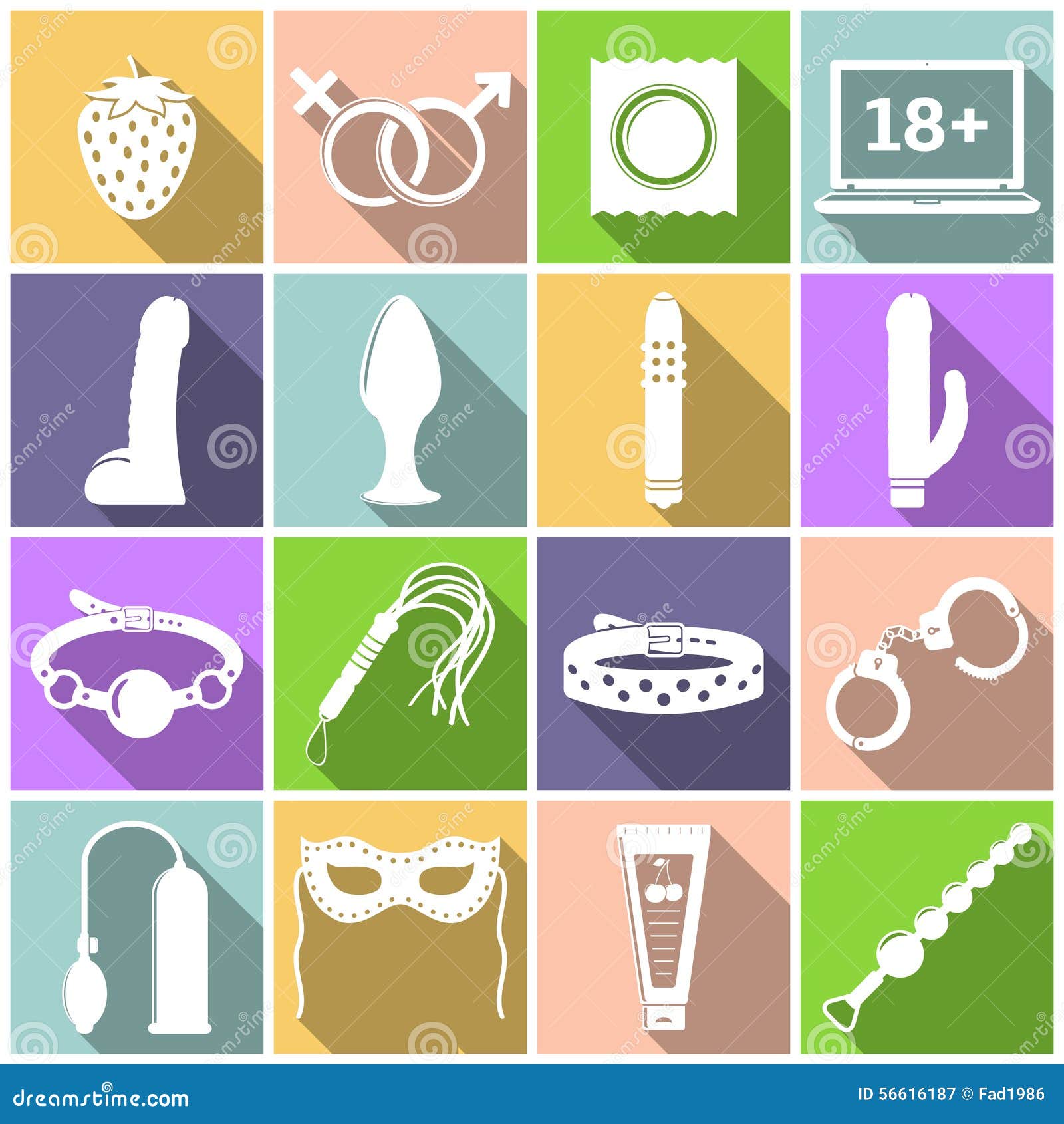 Sex Icons Flat Design Stock Vector Illustration Of Identity 56616187
