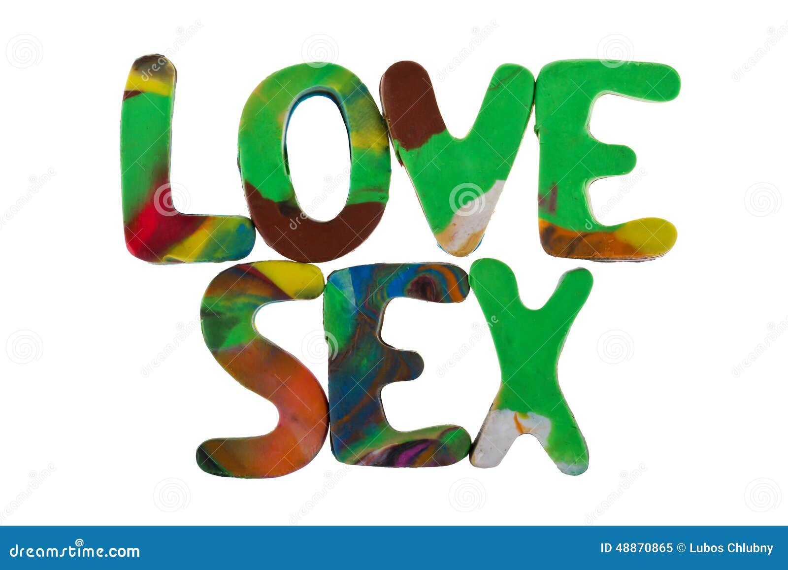 Sex And Love Spelled Out Using Colored Plasticine Stock Image Image Of Merry Beautiful 48870865