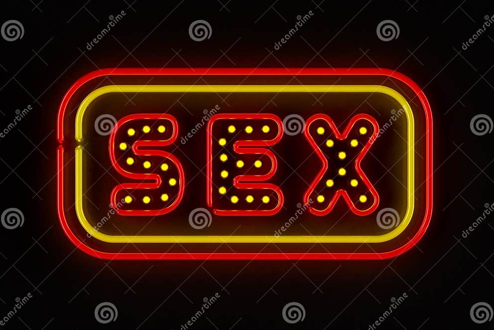Sex Neon Sign Stock Illustration Illustration Of Light 23286690