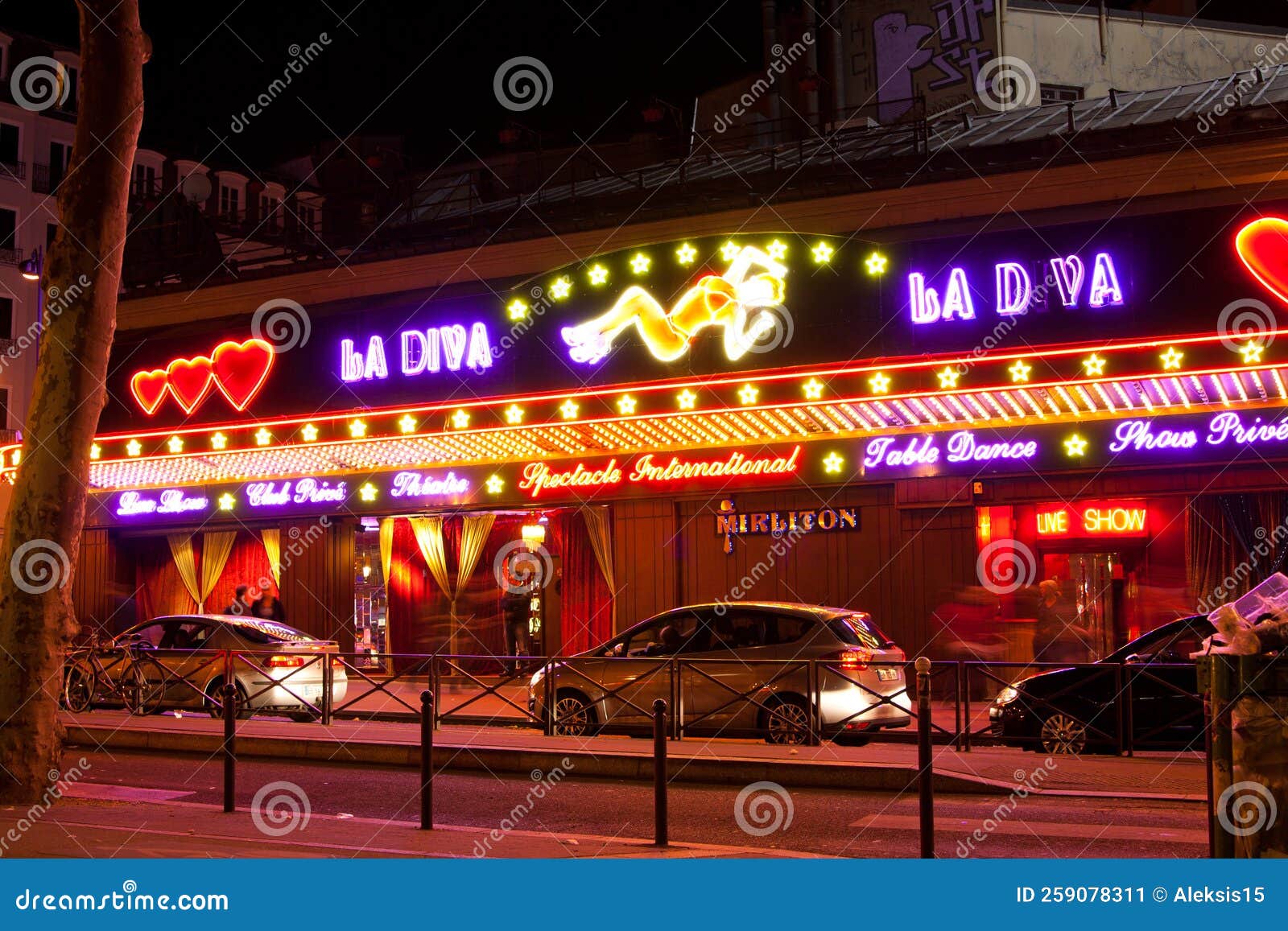 Sex Shop Neon Sign Paris Street Paris France Editorial Photo Image
