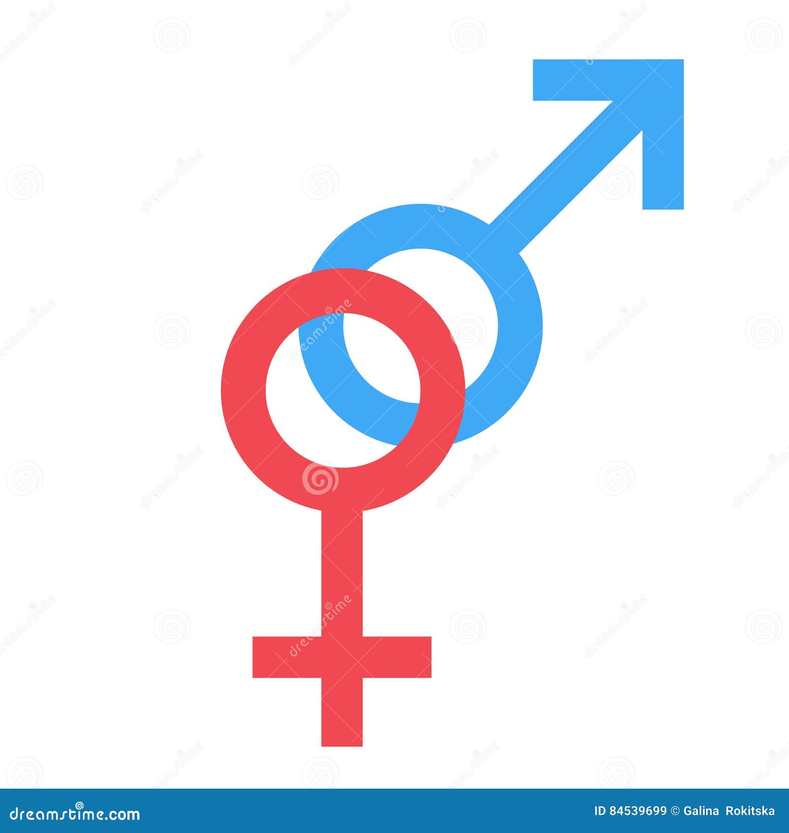 Sex Symbol Gender Man And Woman Overlaid Symbol Male And Female