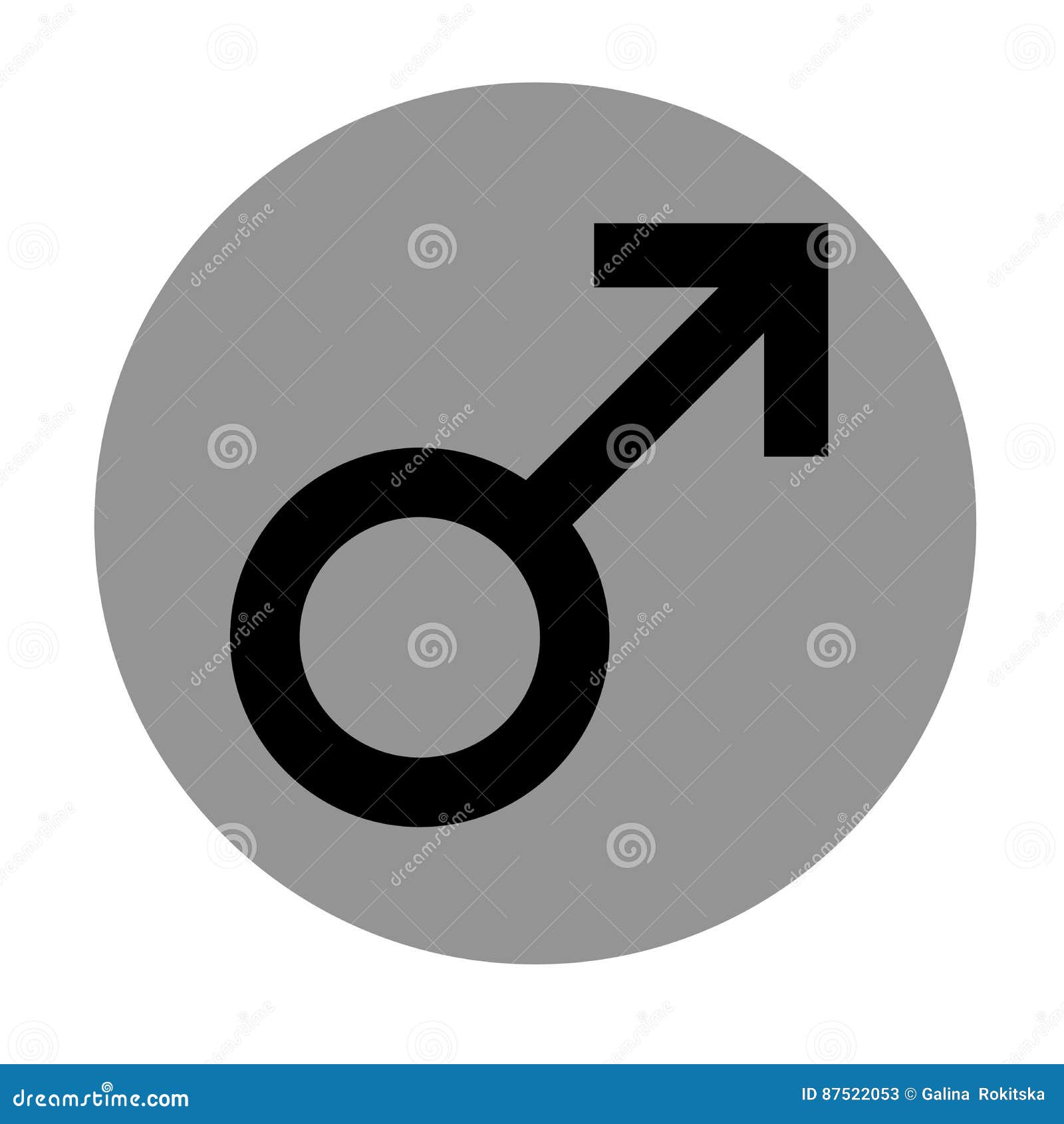 Sex Symbol Símbolo Plano Del Hombre Del Género Símbolo Abstracto