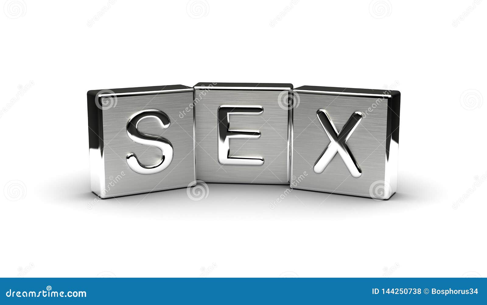 Sex Text On Metal Block Stock Illustration Illustration Of Type 144250738
