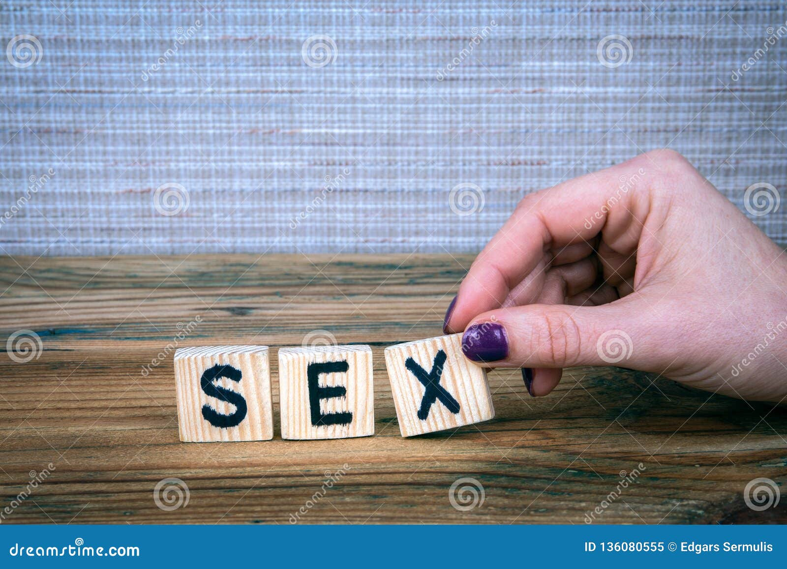 Sex Wooden Letters On The Office Desk Stock Image Image Of Message