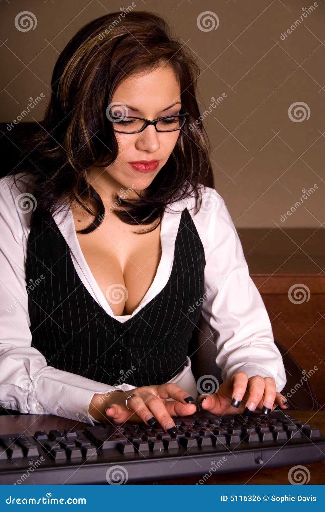 Sexig Sekreterare Arkivfoto Bild Av Latin Vuxen Varmt 5116326