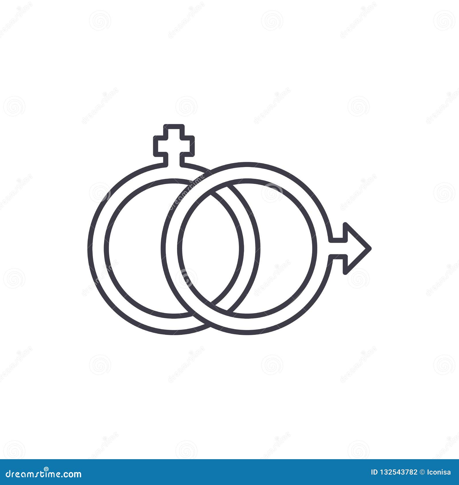 Sexology Line Icon Concept Sexology Vector Linear Illustration Symbol