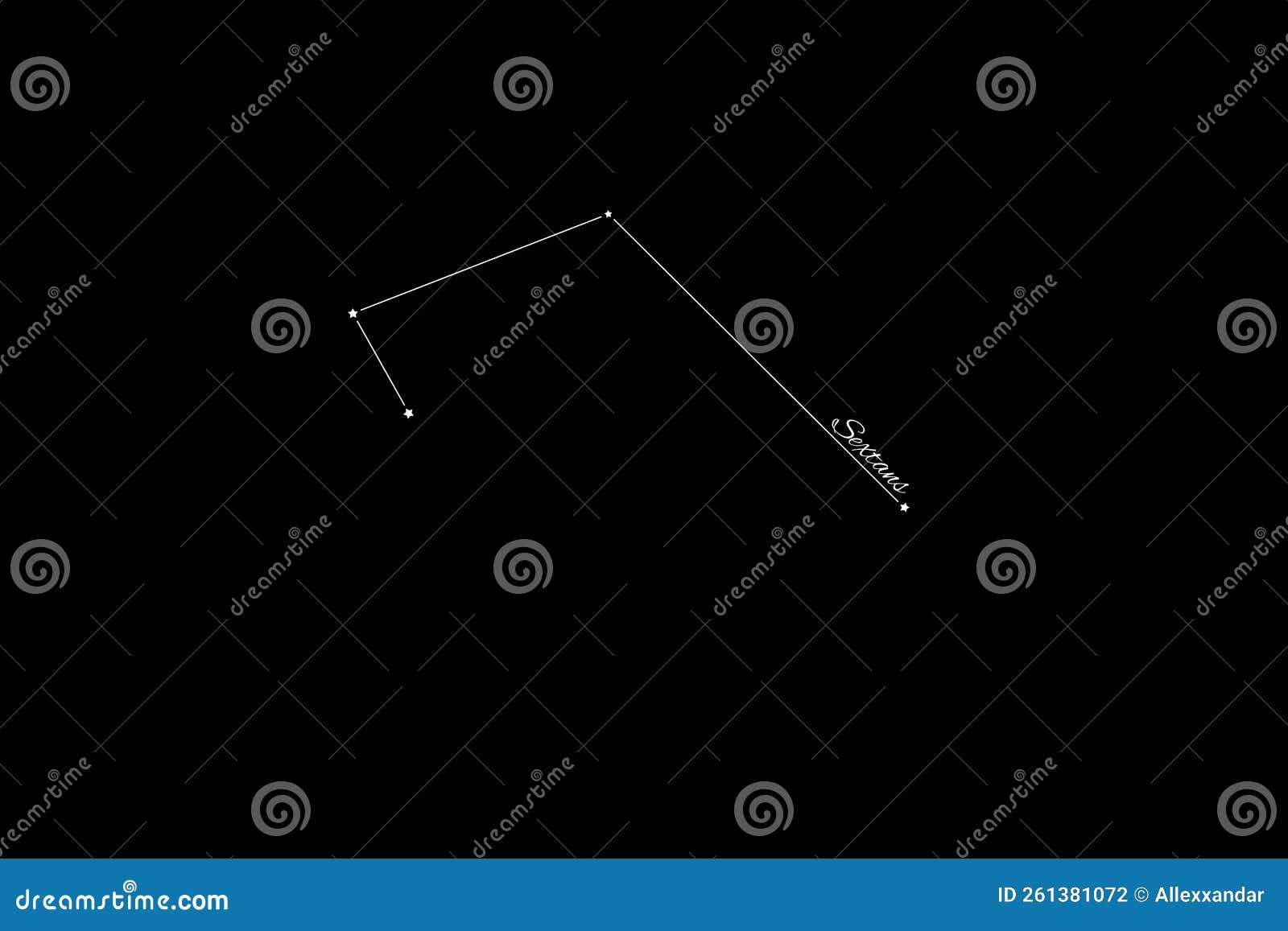 Sextans Constellation, Cluster of Stars, Sextant Constellation Stock ...
